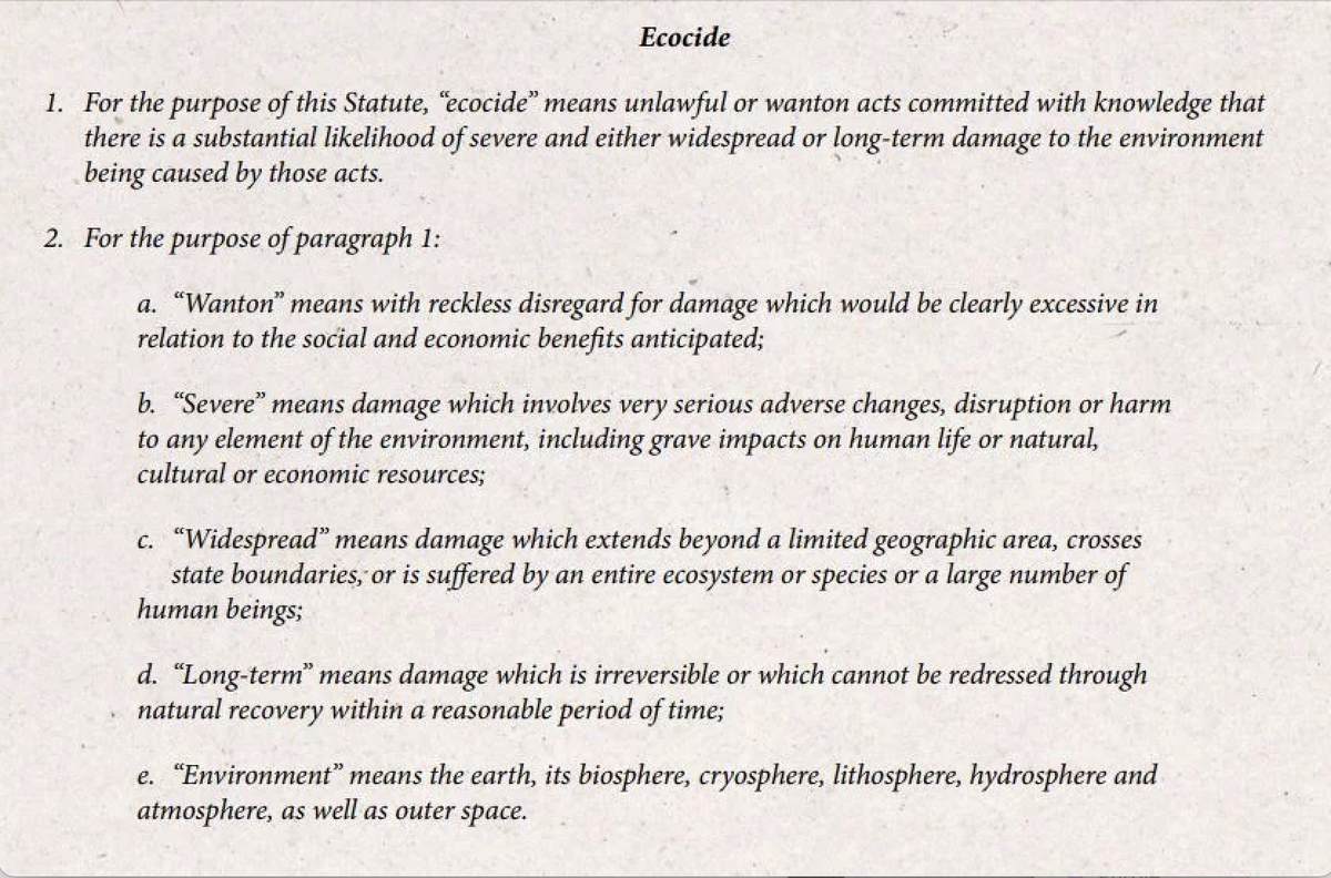Explained | The global push to make ecocide a crime - The Hindu